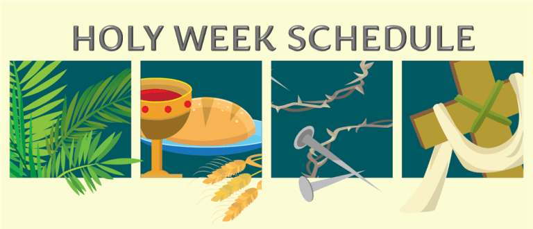 Holy Week Schedule – Holy Trinity